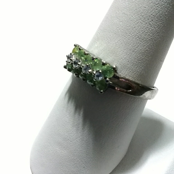 Jewelry | Rare Demantoid Garnet And White Zircon Ring Certificate Of ...